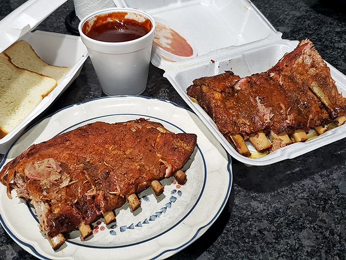 These ribs aren't falling off the bone &ndash; and that's exactly the point. Perfect texture that gives just enough resistance before surrendering to your bite.