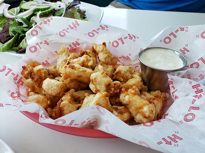 These cheese curds aren't just fried&mdash;they're transformed into crunchy little clouds of dairy perfection. The dipping sauce is merely a bonus round.