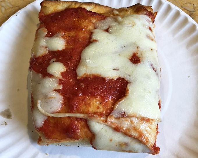 The Sicilian slice &ndash; a rectangle of perfection that makes geometry delicious. That crust could solve world peace.