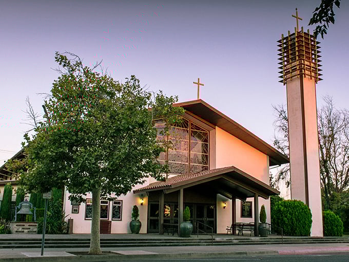 This isn't just a church &ndash; it's architectural prayer, where sunset transforms stucco and glass into a spiritual light show.