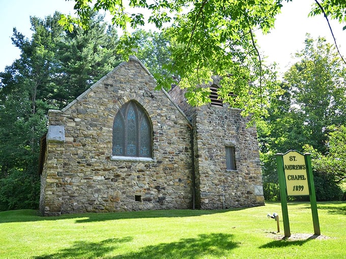 St. Andrews Chapel stands like a stone poem amid the greenery, whispering 19th-century stories to 21st-century visitors.
