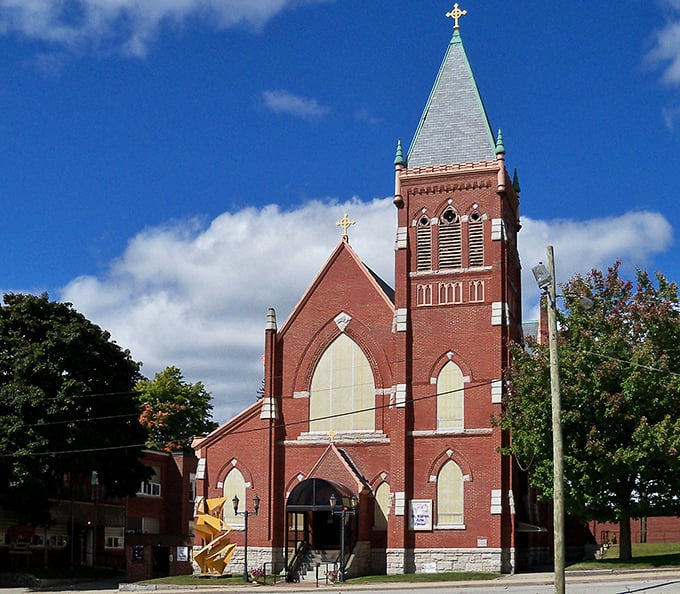 St. Kieran Arts Center's magnificent brick fa&ccedil;ade and soaring steeple remind us that beauty thrives even in small-town America.