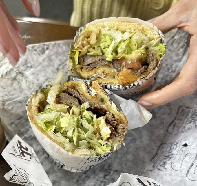 The steak sandwich brings its A-game to a pastrami party. Like the character actor who steals the scene from the marquee star.