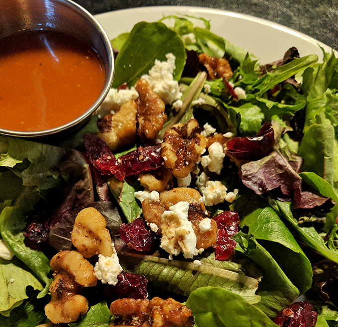 This salad proves that vegetables can party too when they're dressed right and invited to the steakhouse.