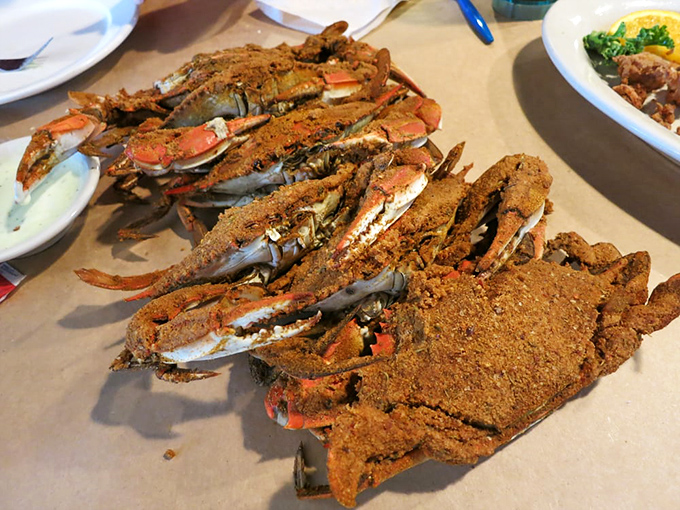 Old Bay-crusted steamed crabs &ndash; Maryland's version of a sacred ritual. Grab your mallet and prepare for delicious work.