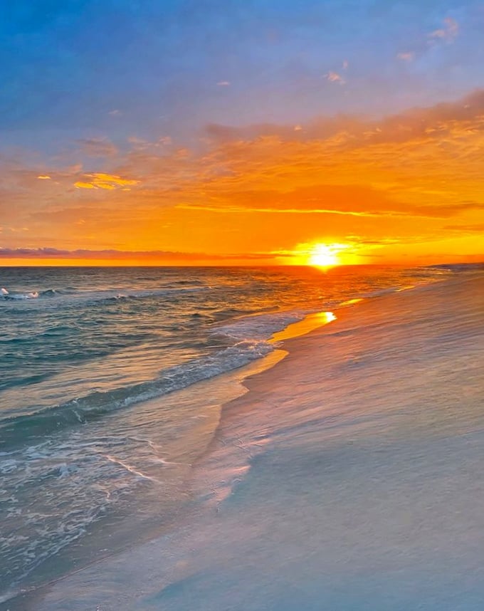 Nature's farewell performance that never gets old. The sun dips into the Gulf, painting the sky in hues no Instagram filter could improve.