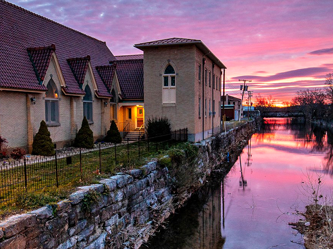 When the sky puts on this kind of sunset show, even the buildings stop to watch.