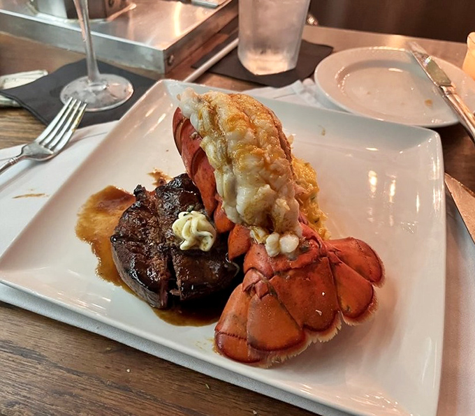 Surf and turf: where land and sea call a delicious truce on your plate. That lobster tail looks ready for its close-up on the cover of Food & Wine.