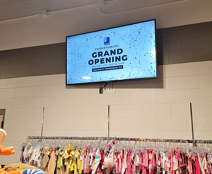 A digital reminder of Goodwill's grand opening, when bargain hunters lined up like it was Black Friday for the budget-conscious.