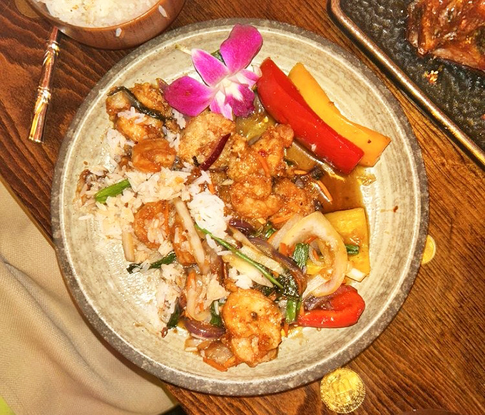 A colorful teriyaki feast where the sweet-savory glaze makes even broccoli feel like it's on vacation.