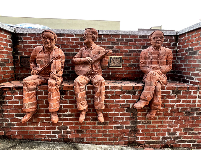 These terracotta musicians on the Whittling Wall seem frozen mid-jam session, eternally celebrating the region's rich musical heritage without ever hitting a wrong note.