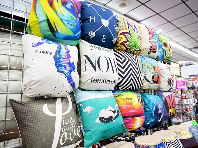 Home décor that screams "Florida" without screaming at your wallet. These throw pillows add vacation vibes to any couch back home.