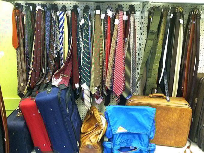 The tie collection: where corporate America's cast-offs find new life. That power tie might have closed million-dollar deals before landing here for your next job interview.
