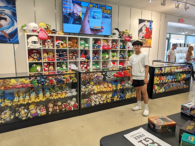 Plush characters galore in a toy store that makes grown-ups remember why childhood was basically the best.