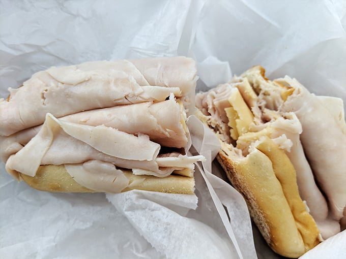 A proper deli turkey hoagie with that perfect ratio of meat to veggies &ndash; the kind that makes you wonder why you ever settle for chain sandwiches.