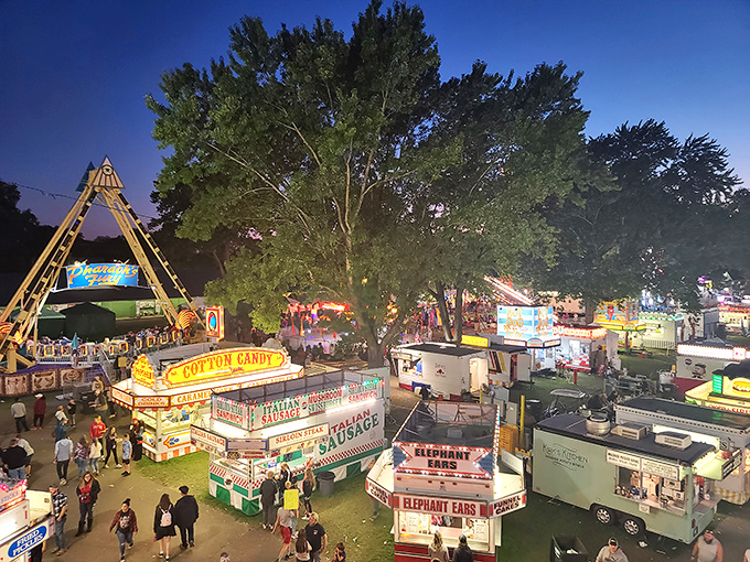 The county fair transforms ordinary evenings into magical memories. Nothing says &ldquo;summer in Ohio&rdquo; like cotton candy, carnival rides, and the sweet scent of funnel cake in the air.