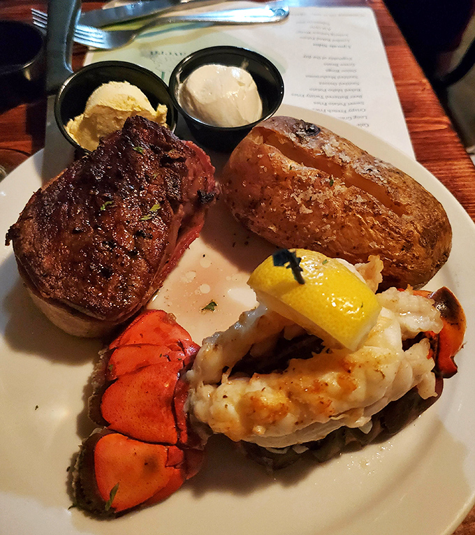 Surf meets turf in this Midwest masterpiece. That steak and lobster combo isn't just a meal&mdash;it's a celebration on a plate.