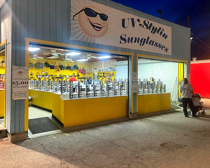 "UV-Stylin'" indeed! This sunshine-themed shop offers protection with personality. Desert dwellers know good shades aren't just fashion&mdash;they're survival gear.