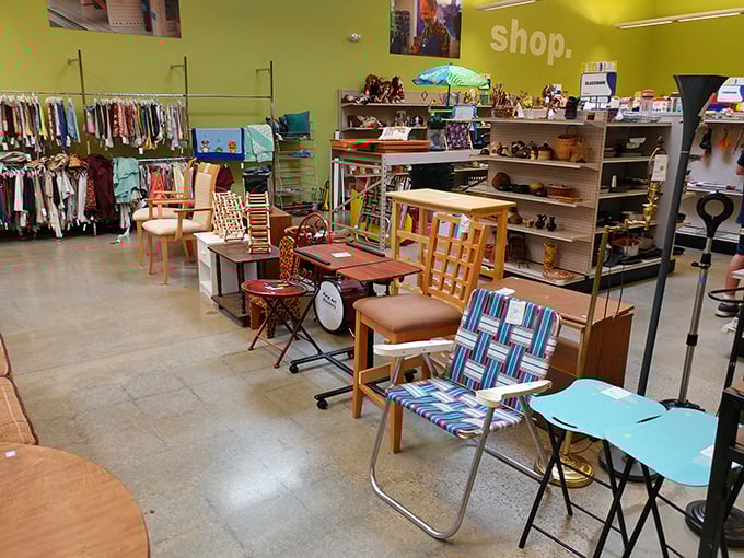 The chair collection looks like a design history museum had a yard sale&mdash;from retro lawn chairs to dining room classics, each with stories we can only imagine.