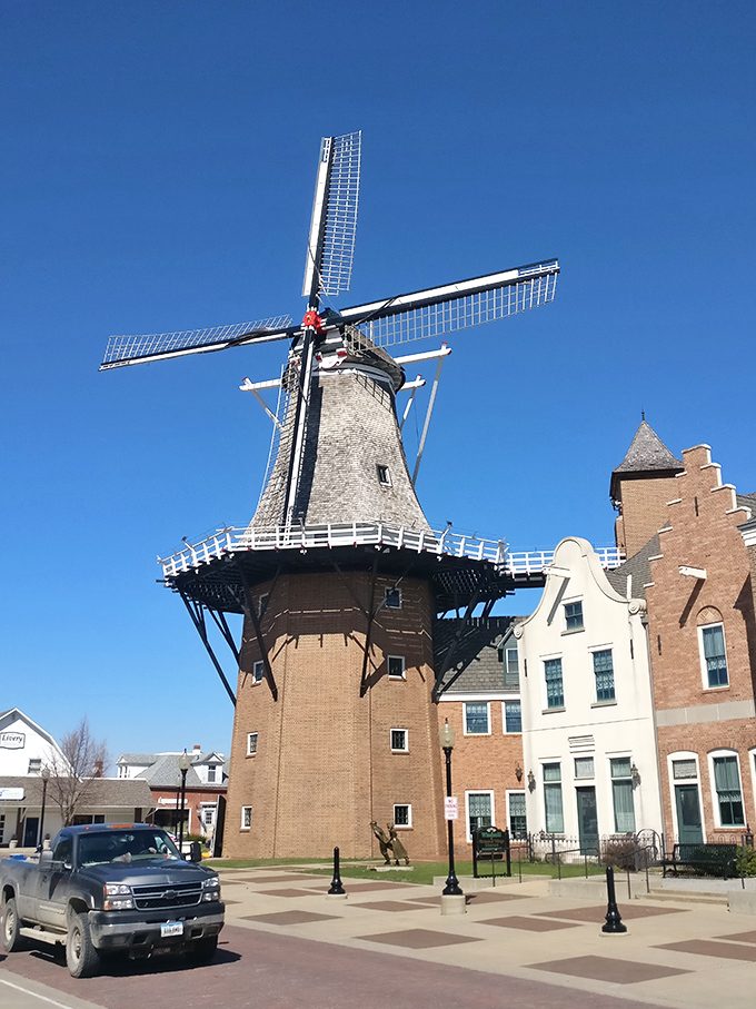 Up close, the Vermeer Windmill reveals intricate engineering that's been capturing Iowa breezes since long before wind energy was trendy.