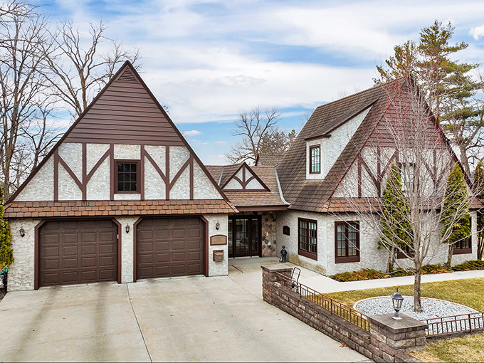 Tudor-style homes like this one offer storybook charm at prices that would barely cover a studio apartment in most coastal cities.
