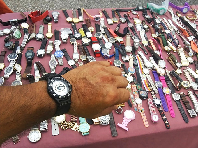 Time stands still at the watch vendor. From vintage Timex to modern marvels, there's a timepiece here to match every wrist and whimsy.