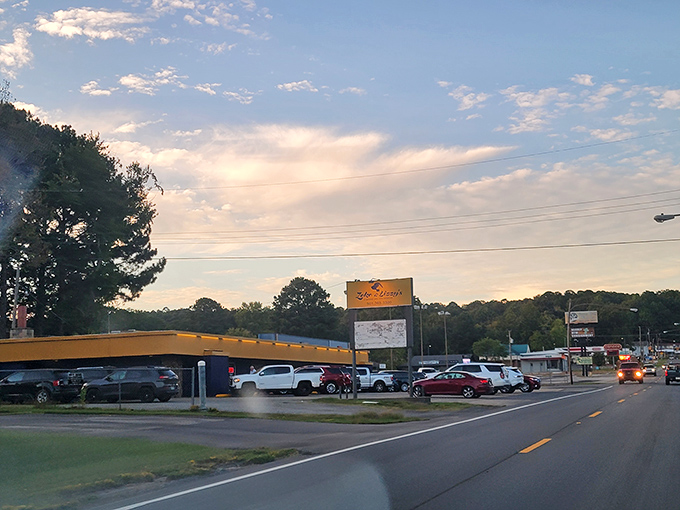 Downtown coffee shops like this brick-fronted gem serve as the town's living room, where orange chairs welcome visitors to sip espresso and watch small-town life unfold. 