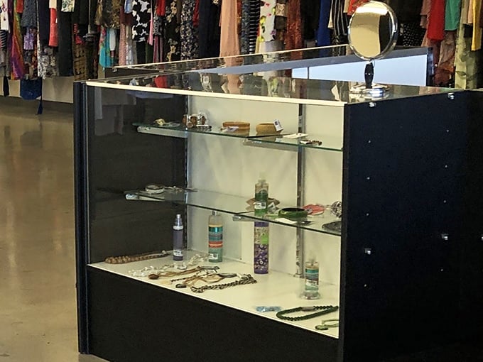 Vases, baskets, and decorative items await their second chance at making a home beautiful. One person's decluttering is another's decorating spree.