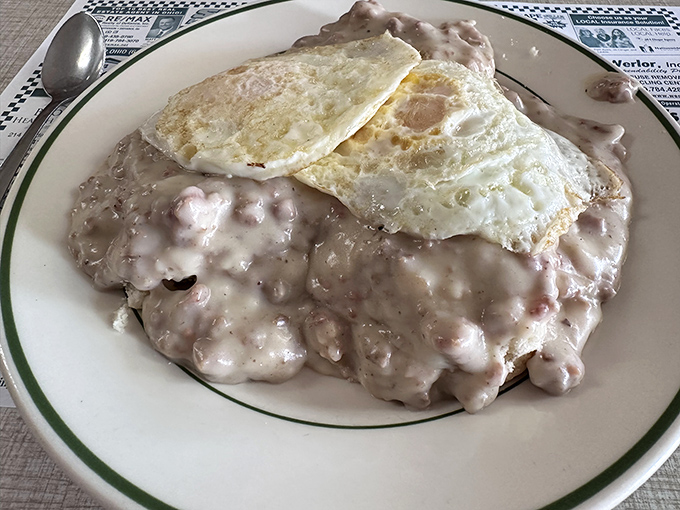 Behold the holy grail of breakfast &ndash; biscuits drowning in gravy that could convert vegetarians.