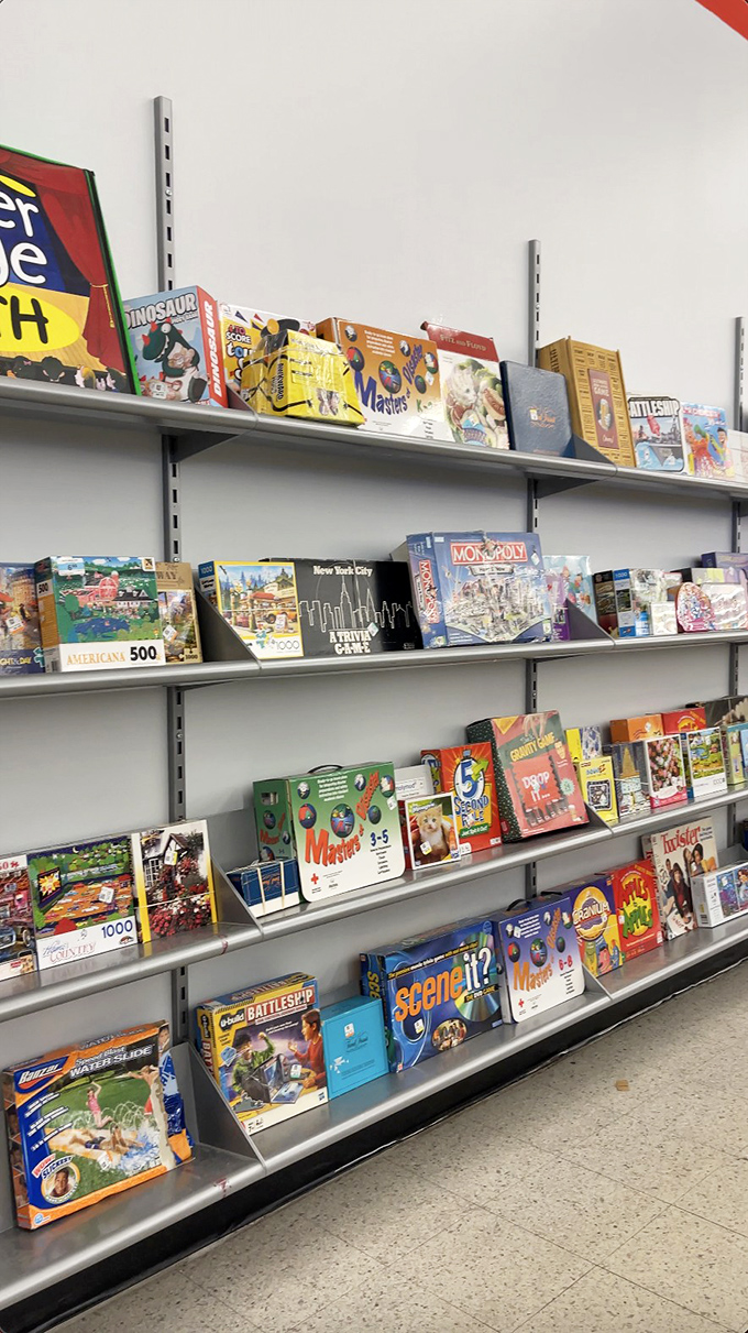 Board games stacked high enough to fuel family game nights through the next decade without breaking the bank.