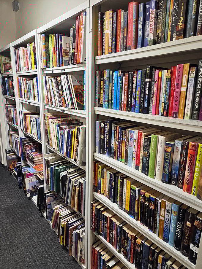 Bookworms rejoice! These shelves hold more stories than a small-town diner at breakfast time&mdash;cookbooks, mysteries, and everything in between.