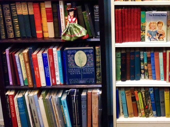 Literary treasures await the patient browser. Spot that vintage copy of "The Bobbsey Twins" and suddenly you're eight years old again, flashlight under covers.