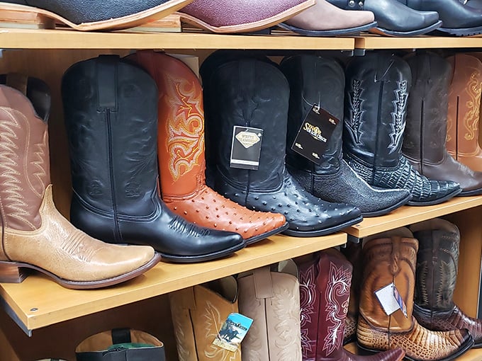 Boot heaven for urban cowboys and desert fashionistas alike. From rodeo to nightclub, these boots were made for more than walking.