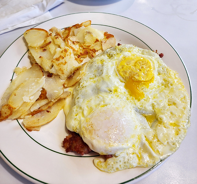 Sunny-side up eggs and home fries &ndash; the breakfast equivalent of a warm hug from your favorite aunt.