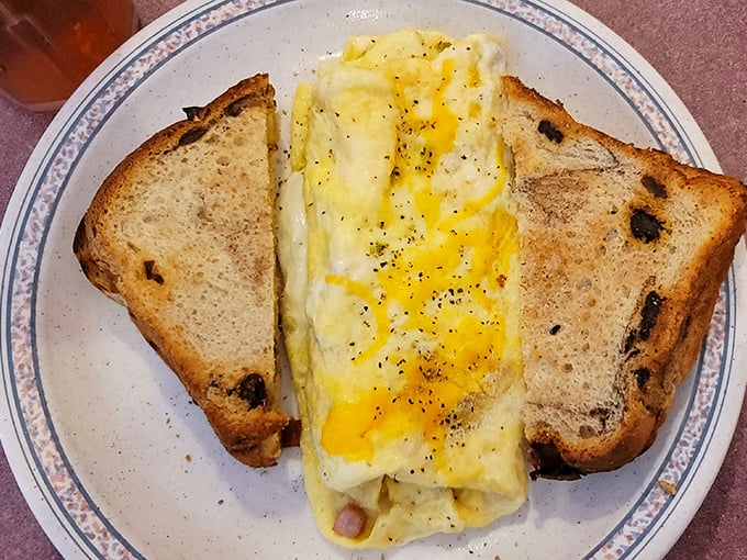 Fluffy scrambled eggs and crispy toast deliver the kind of morning comfort your soul craves.