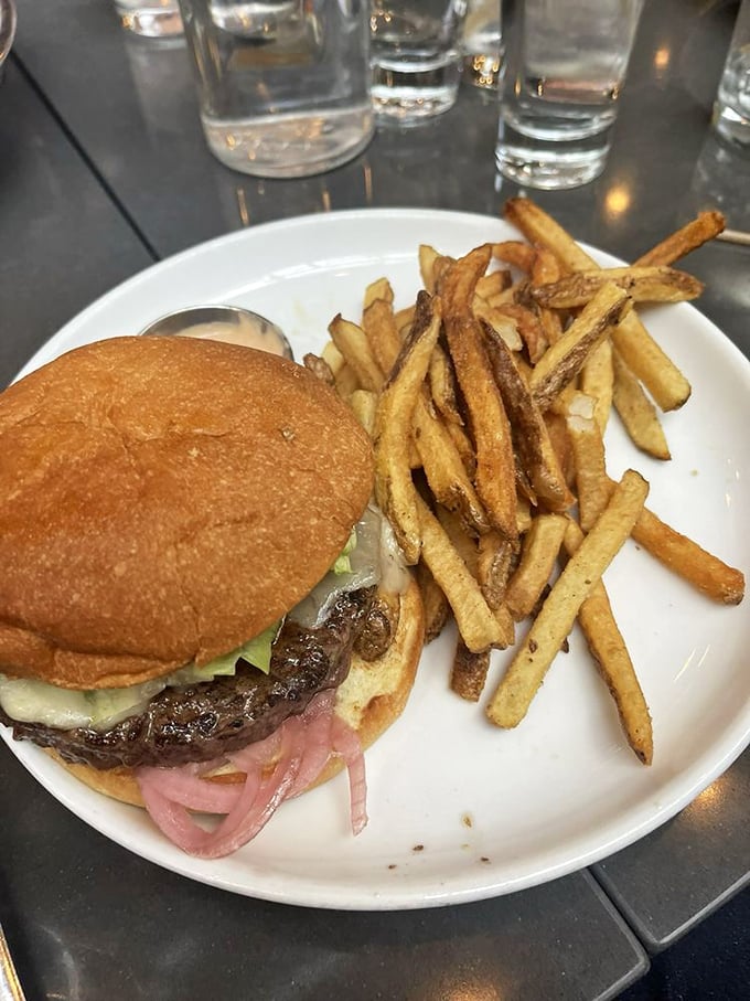 Even the burger gets the oceanic treatment. This isn't just lunch&mdash;it's what happens when a steakhouse and seafood joint have a delicious love child.