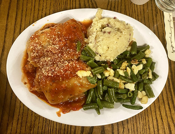 Comfort food doesn't get more authentic than this &ndash; tender cabbage rolls bathed in savory sauce with sides that would make any Oma nod in approval.