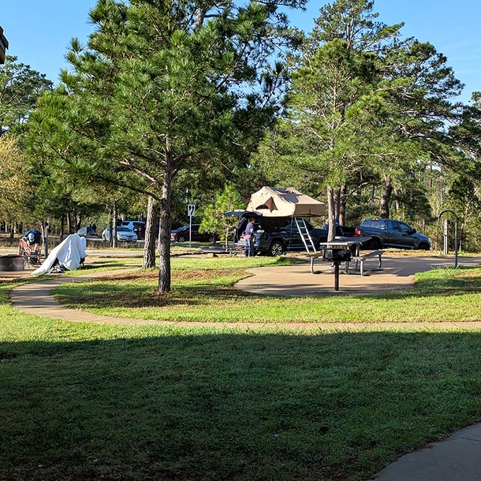 Camping among the Lost Pines&mdash;where your roof is optional but the stars are guaranteed. Texas hospitality, courtesy of Mother Nature.