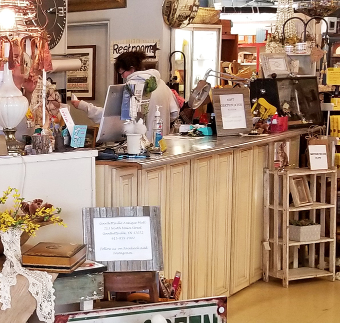 The nerve center of operations, where friendly staff help you navigate this labyrinth of nostalgia. Gift certificates available for the antique-curious in your life.
