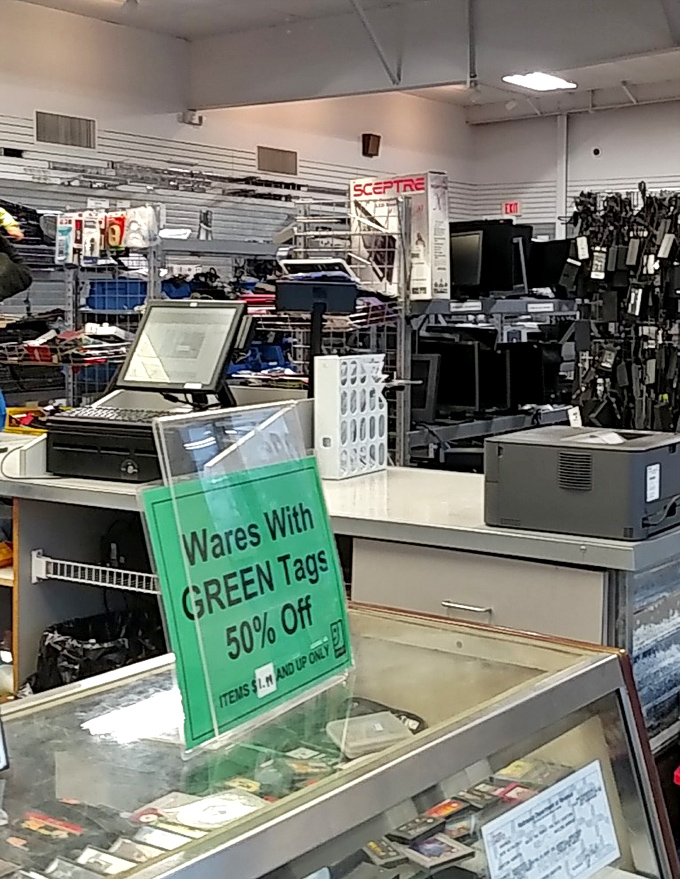The color-coded tag system: retail's version of a treasure map. Green means go... straight to the checkout with your half-price finds!