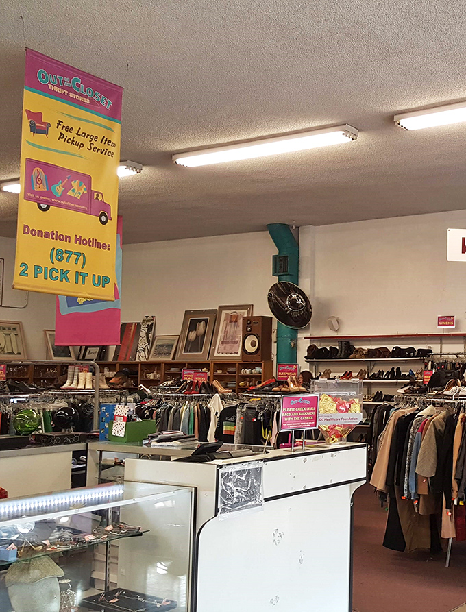 Those colorful banners aren't just decoration&mdash;they're reminders that your shopping spree is actually doing good in the world.