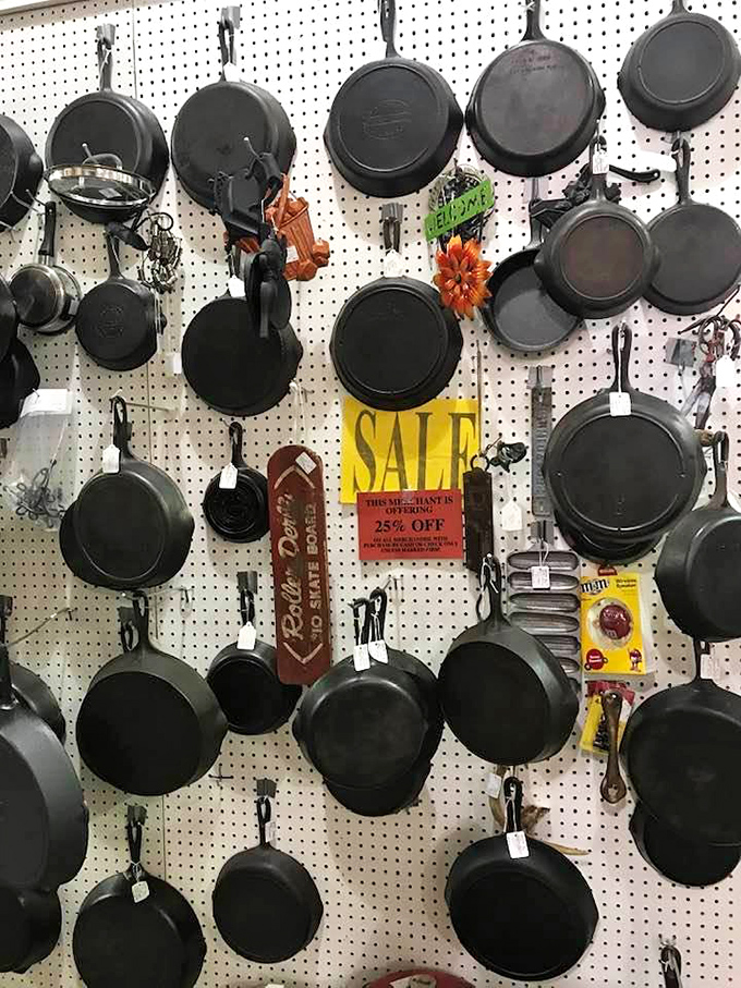 The cast iron pan collection&mdash;where seasoning is measured in decades, not hours. Your great-grandmother's secret weapon for perfect cornbread awaits.