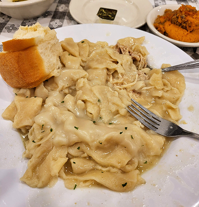 Chicken and dumplings: the culinary equivalent of a warm hug. Tender pasta pillows swimming in creamy comfort.