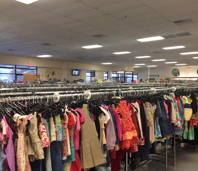 The children's section &ndash; where parents discover the true meaning of "they'll outgrow it before they wear it out."