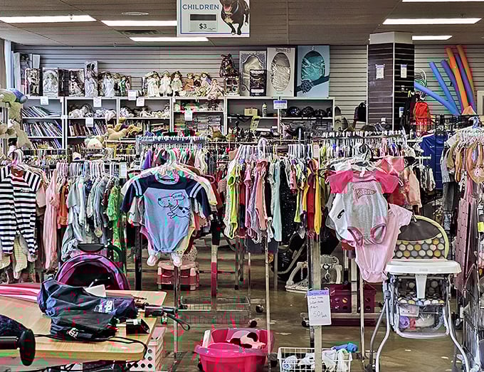 Tiny fashionistas grow faster than your garden in springtime. Smart parents head here first, where $3 buys adorable outfits that might only fit for a season.