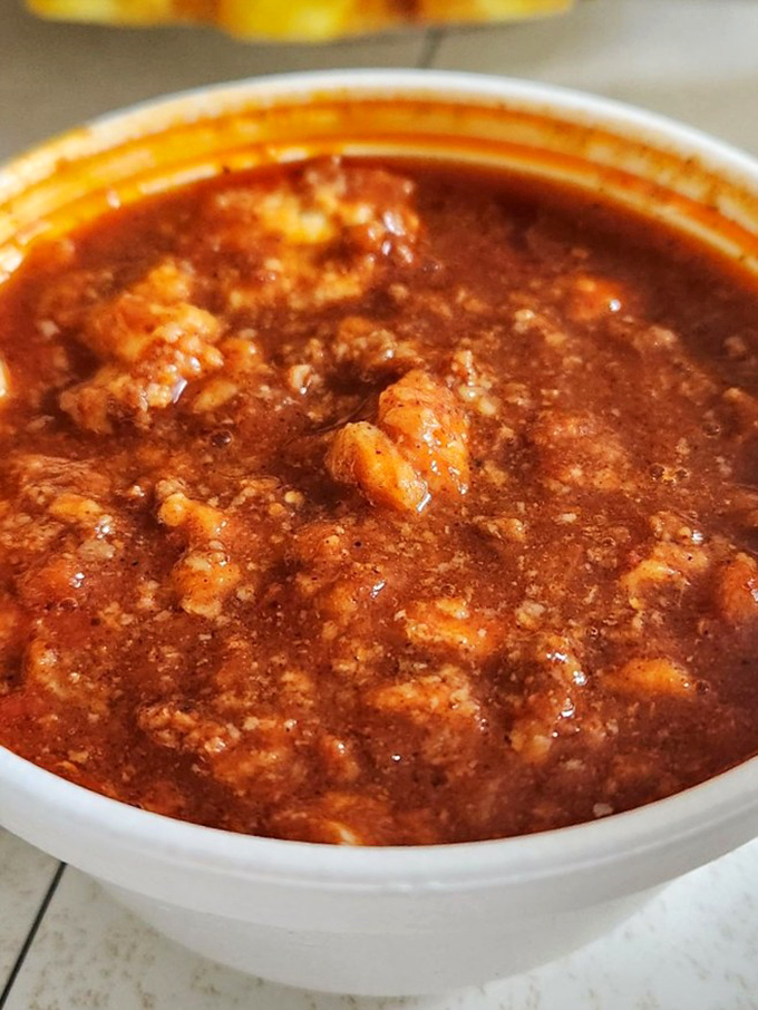 Not just any chili &ndash; this hearty bowl has the kind of slow-simmered depth that makes you wonder if time travel to Grandma's kitchen is possible.