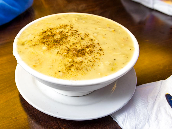 This isn't just clam chowder; it's a creamy ocean hug in a bowl, with each spoonful delivering comfort that warms you from the inside out.