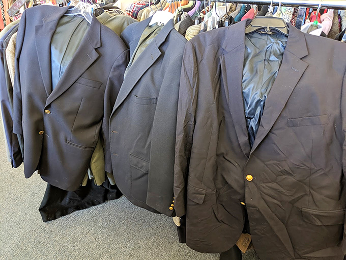 The men's section boasts impressive suit and blazer options that would make Don Draper nod approvingly&mdash;without making your wallet weep uncontrollably.