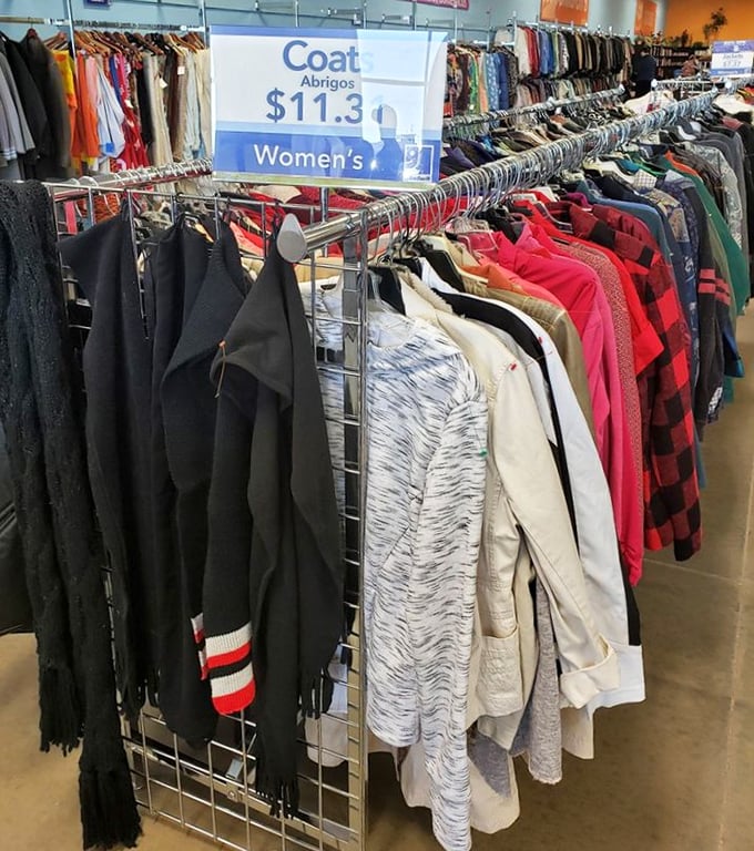 Winter coats await their next adventure, ready to keep Oklahoma families warm without breaking the bank account.