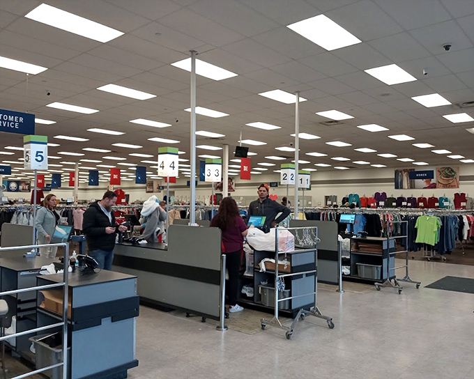 The checkout area hums with activity, where treasures and trinkets make their transition from forgotten items to newfound favorites.